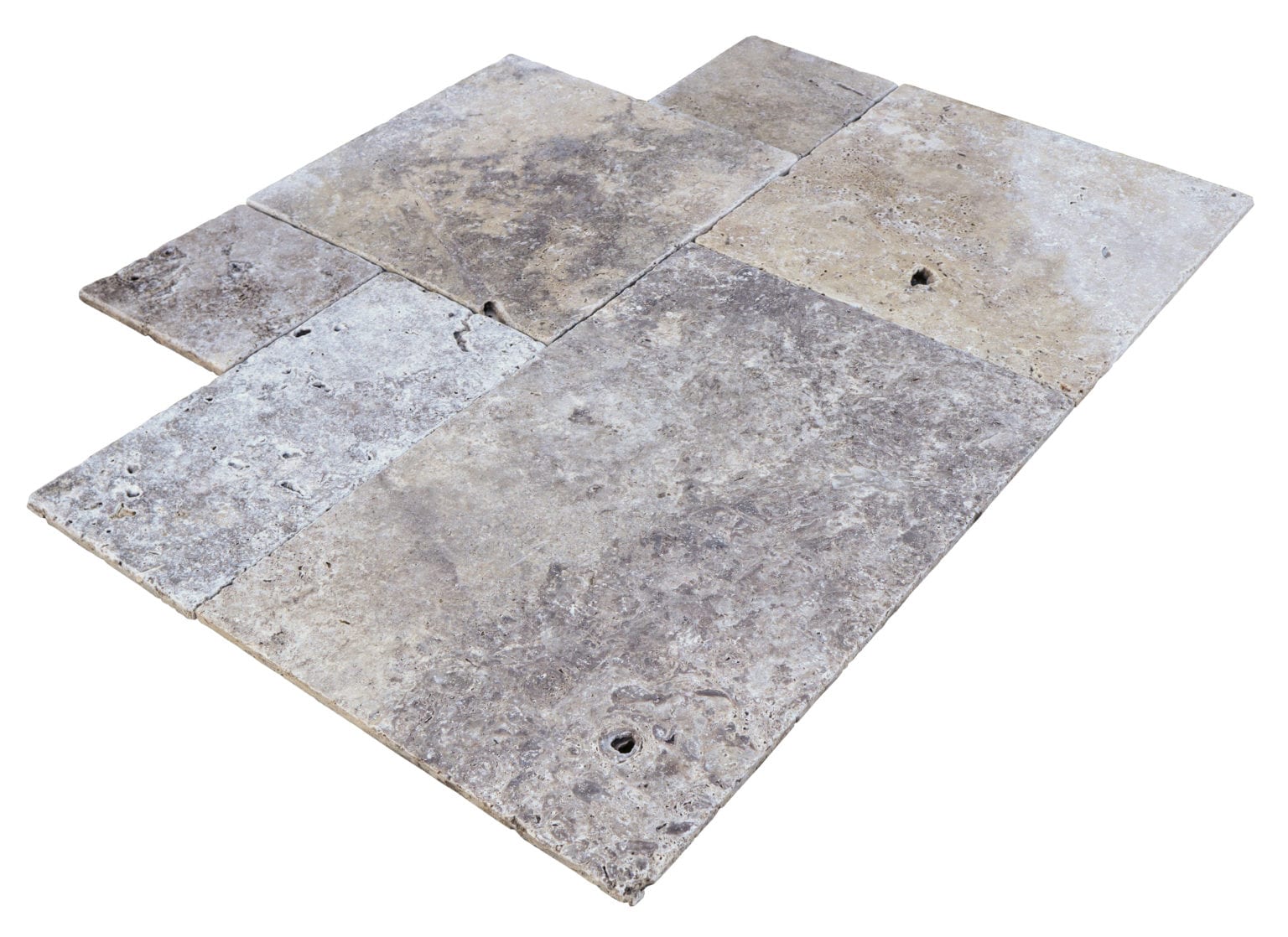 TRAVERTIN SILVER OPUS 4 FORMATS CHOIX RUSTIC | VotreCarrelage.com